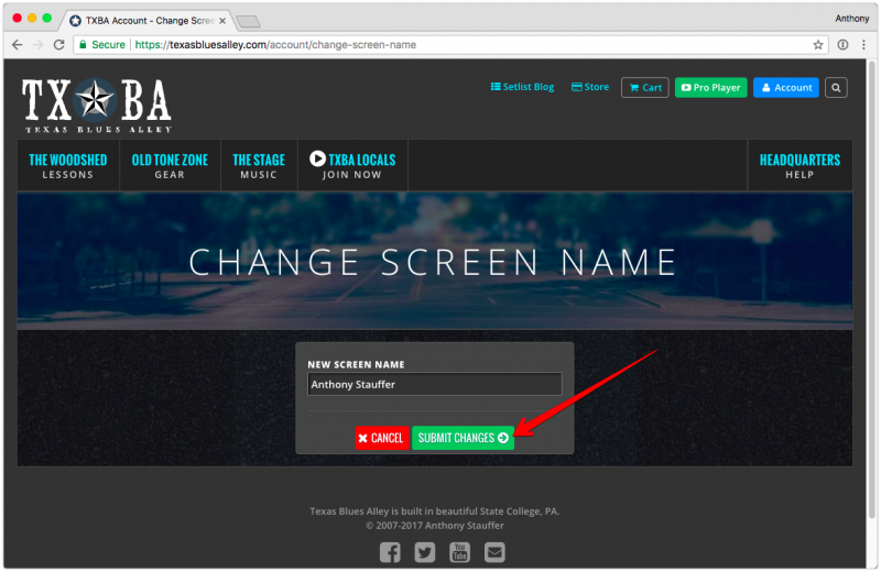 How To Change Your Screen Name - TXBA Guides